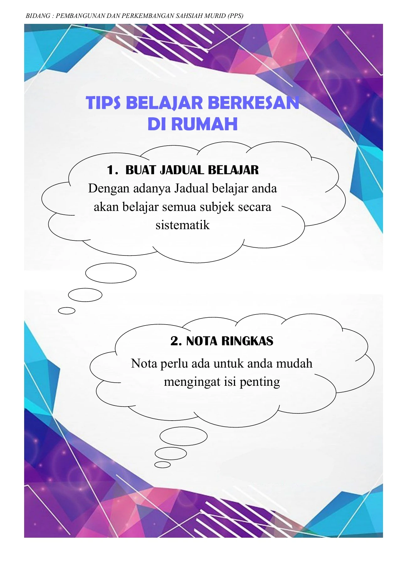 10 Tips belajar berkesan dirumah