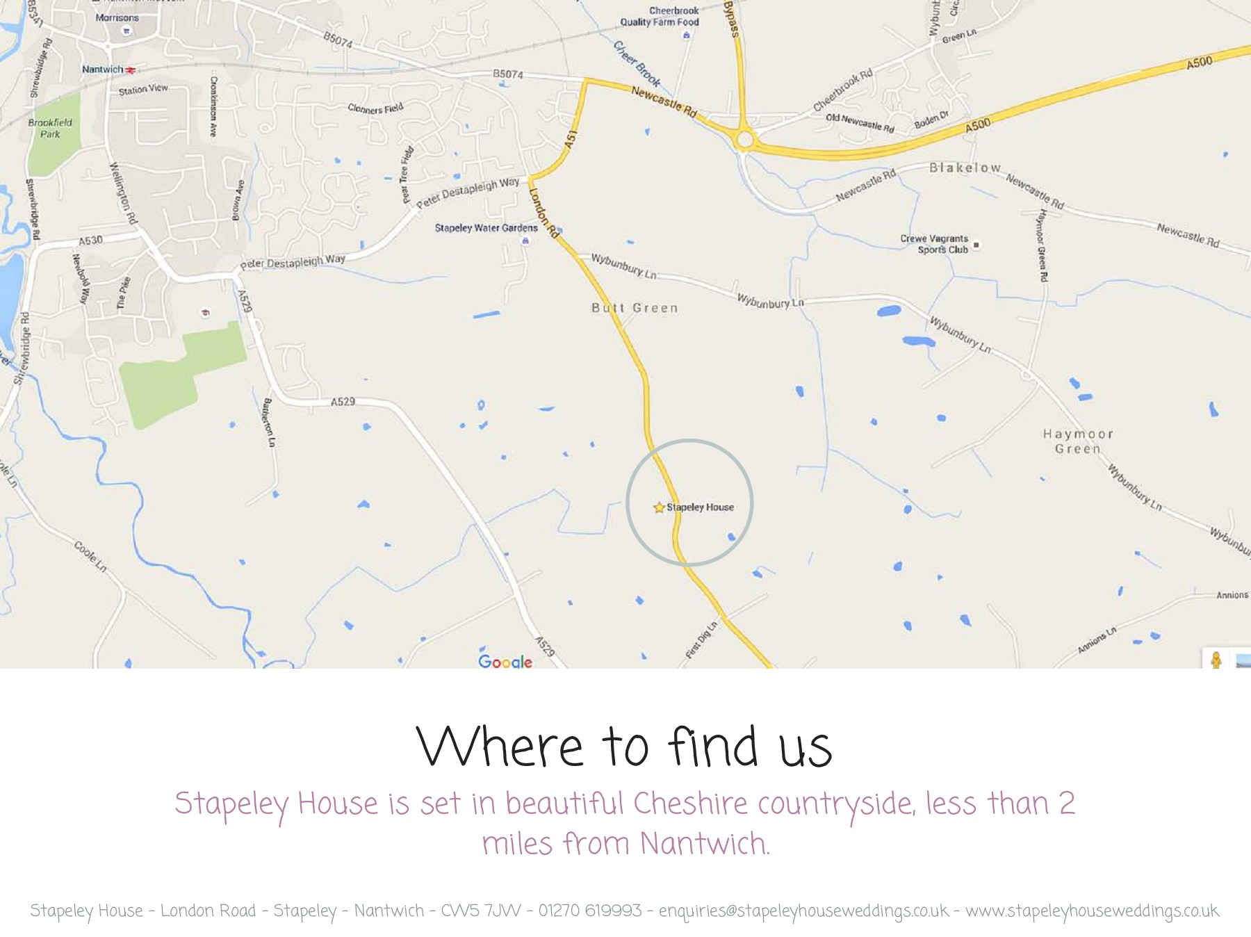 Stapeley House Wedding