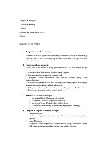 MEMBACA SINTOPIS