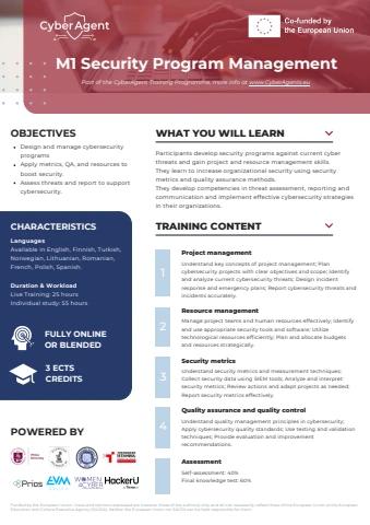 M1 Security Program Management