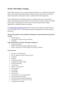 Oracle CPQ Training - trainingsnisa7 Flip PDF | AnyFlip