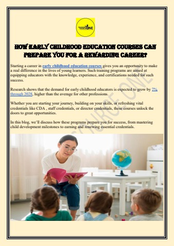 How Early Childhood Education Courses Can Prepare You for a Rewarding ...