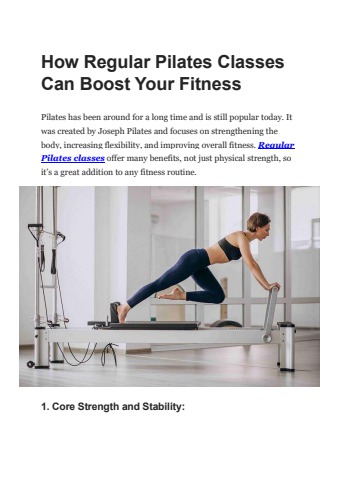 How Regular Pilates Classes Can Boost Your Fitness - Blue Chip ...