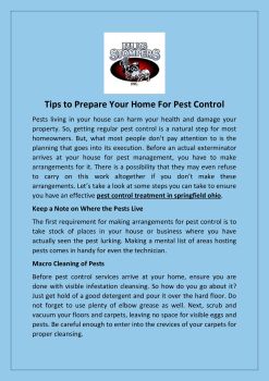 Tips to Prepare Your Home For Pest Control - Bug Stompers Inc Flip PDF ...