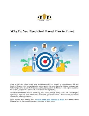 Why Do You Need Goal Based Plan in Pune (1)