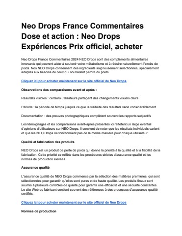 Neo Drops France Commentaires Dose et action _ Neo Drops Expériences ...