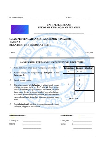 SAMPLE SOALAN RBT UPSA 2023 456 - Zuhairi Ani Flip PDF | AnyFlip