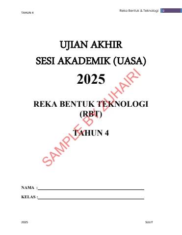 Sample UASA RBT 456 2025