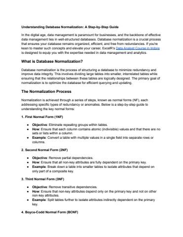 Understanding Database Normalization_ A Step-by-Step Guide (1) - excelrsolutions marathahalli ...