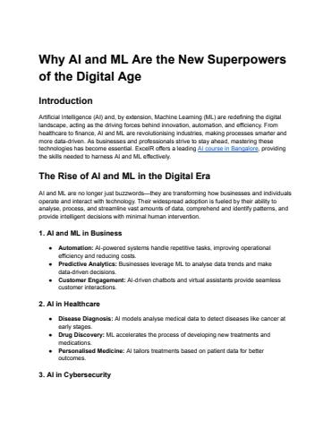 Why AI and ML Are the New Superpowers of the Digital Age