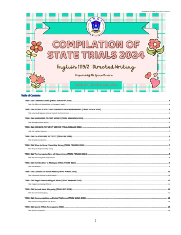 Essay Directed Writing Trial 24 (FITB w choices) answer