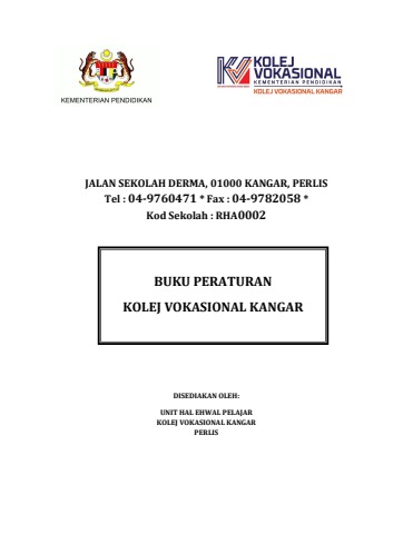 BUKU PERATURAN KOLEJ KANGAR 2024 - unithepkvk23 Flip PDF | AnyFlip