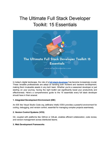 The Ultimate Full Stack Developer Toolkit_ 15 Essentials - Softgrid Computers Flip PDF | AnyFlip