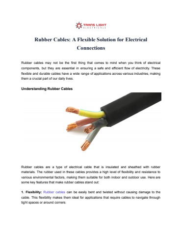 Rubber Cables_ A Flexible Solution for Electrical Connections ...
