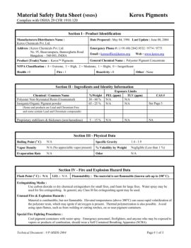 Material Safety Data Sheet (MSDS) Kerox Pigments Complies ... - Guset User Flip PDF | AnyFlip