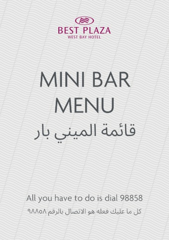 Mini Bar Menu - Crowne Plaza Doha West Bay Flip PDF | AnyFlip