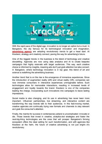 Creative Advertising Agency in Bangalore