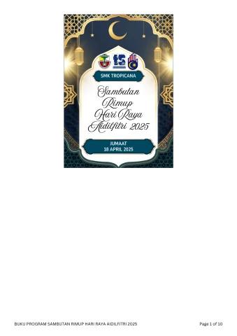 BUKU PROGRAM SAMBUTAN RIMUP HARI RAYA AIDILFITRI 2025