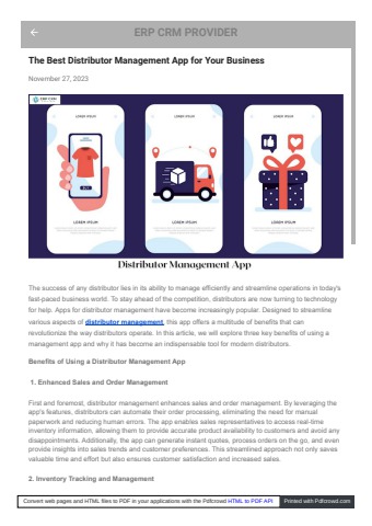 An in-depth look at distributor management software's benefit - erpcrm ...