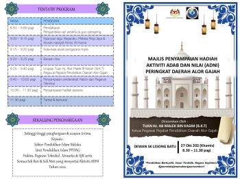 BUKU PROGRAM PENYAMPAIAN PROGRAM ADNI PERINGKAT DAERAH ALOR GAJAH TAHUN ...