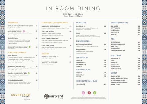In-room Dining Menu - Courtyard Melaka Flip PDF | AnyFlip