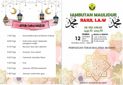 BUKU PROGRAM MAULID 2023 - MOHD HAIRUL AZAM BIN MESNAN KPM-Guru Flip ...
