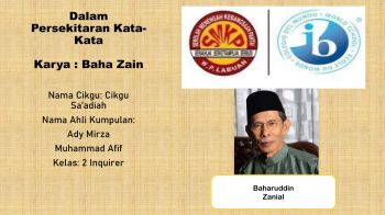 Dalam Persekitaran Kata-kata Baha Zain BM KOM 2021 - m-8714814 | Membalik PDF Dalam talian | AnyFlip