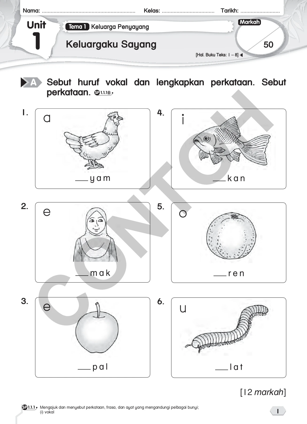 Bahasa Melayu Year 1