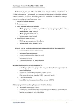Summary of Program Analysis FOLU Net Sink 2030 - evanapasaribuu Flip PDF | AnyFlip