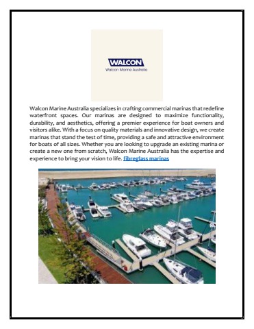 Fibreglass Marinas | Walcon Marine Australia - seo-linkbuilding Flip ...