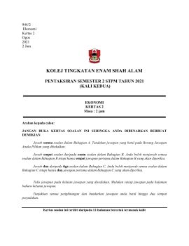 Pep Trial S2 2021 Latest - NORFAZLINA BINTI HALIM Moe | Membalik PDF ...