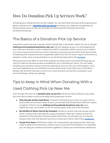 How Do Donation Pick Up Services Work - donationpickupsub Flip PDF ...
