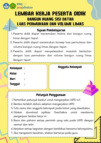 LKPD | Luas Permukaan dan Volume Limas - devirefitasari Flip PDF | AnyFlip