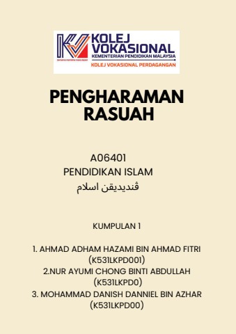 HADIS PENGHARAMAN RASUAH - NUR AYUMI CHONG Moe Flip PDF | AnyFlip