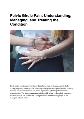 Pelvic Girdle Pain: Understanding, Managing, and Treating the Condition ...