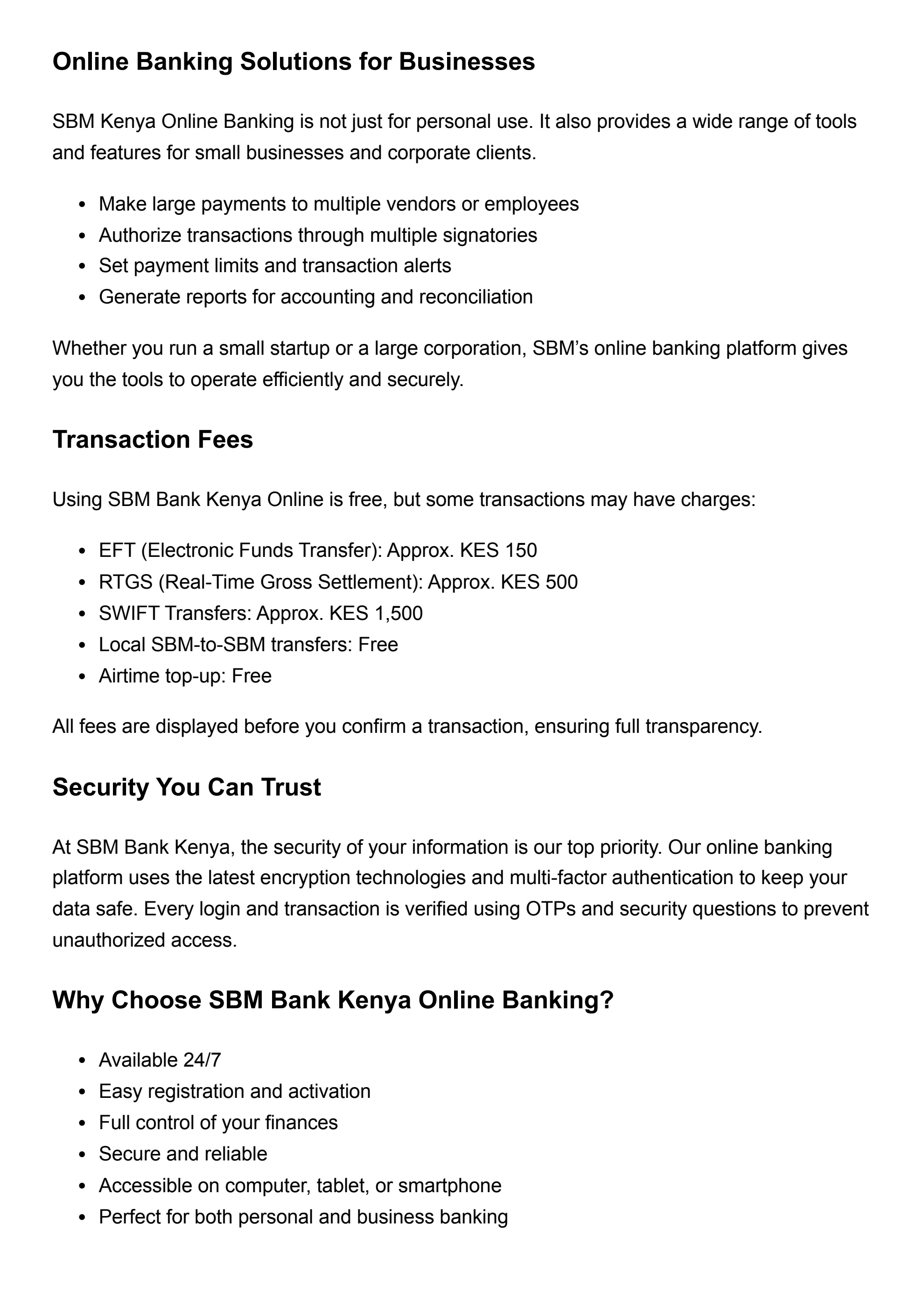 SBM Bank Kenya Online Banking – Convenient, Secure, and Always Open