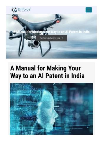 From Code to Claim Smart AI Patent application Made Easy - einfolge ...