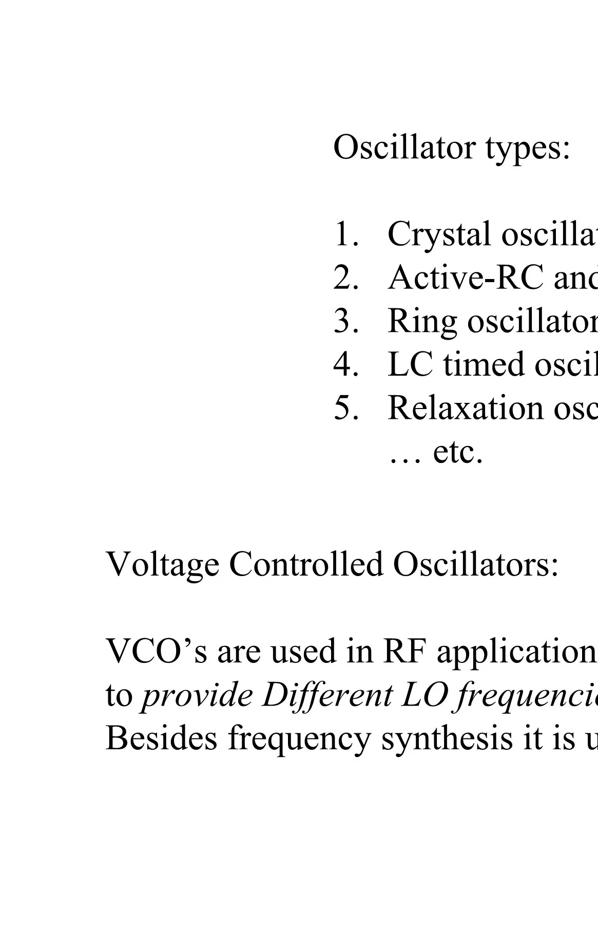 ECEN 665 OSCILLATORS - Texas A&M University