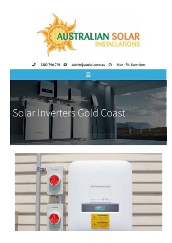Solar Inverters Gold Coast - Australian Solar Installations Flip PDF ...