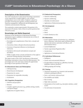 CLEP Introduction to Educational Psychology: At a Glance - Guset User ...