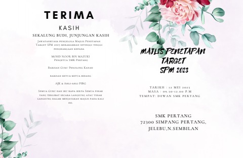 Program Majlis Penetapan Target SPM SMK Pertang 2023 - AZDAHLIA BINTI ...