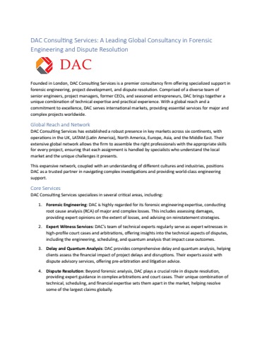 DAC Consulting Services: A Leading Global Consultancy in Forensic ...
