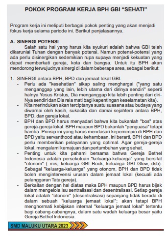 Pokok Program Kerja BPH GBI SEHATI - Frangky Maliangkay Flip PDF | AnyFlip