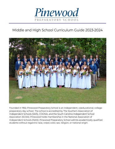 Pinewood Curriculum Guide 2023-2024