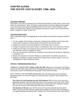 CHAPTER ELEVEN THE SOUTH AND SLAVERY, 1790s–1850s - Guset User Flip PDF ...