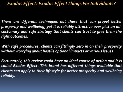 Exodus Effect Things For Individuals? - Exodus Effect Flip PDF | AnyFlip