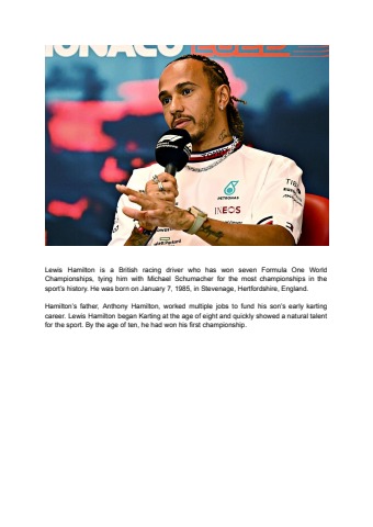 Lewis Hamilton Interesting Facts - falconfigure Flip PDF | AnyFlip