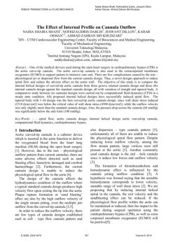 The Effect of Internal Profile on Cannula Outflow - WSEAS - Guset User ...