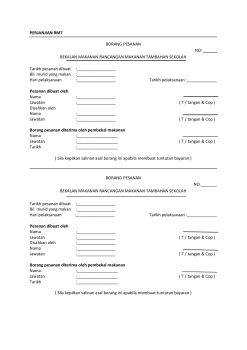 BORANG PESANAN HARIAN RMT - Semerbak Iltizam (Pusat Sumber) | Membalik ...