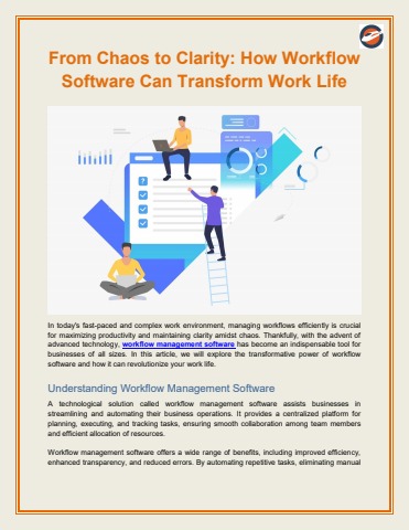 How Workflow Software Can Transform Your Work Life